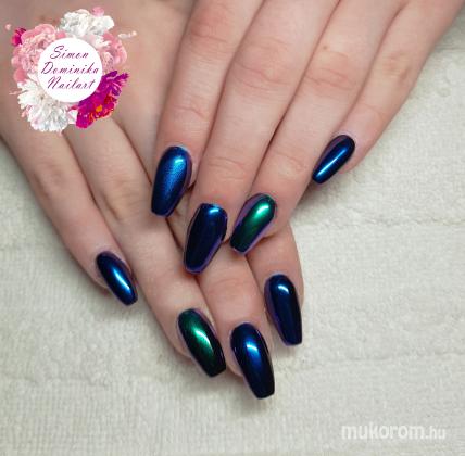 Műkörmös képek - Simon Dominika - Krómos köröm - Zselés műköröm képek
